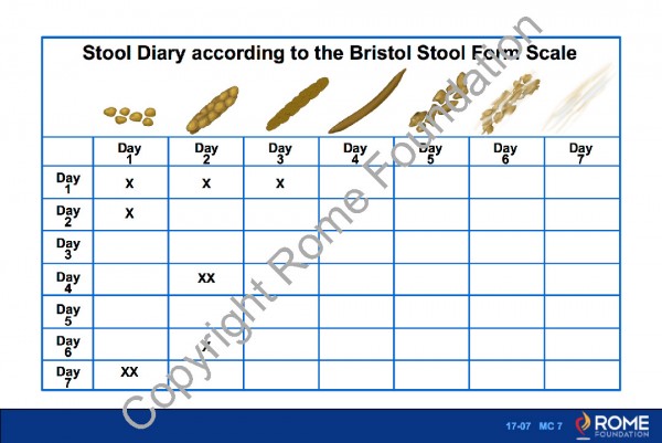 Treatment trials 07 – Stool Diary According to the Bristol Stool Form ...